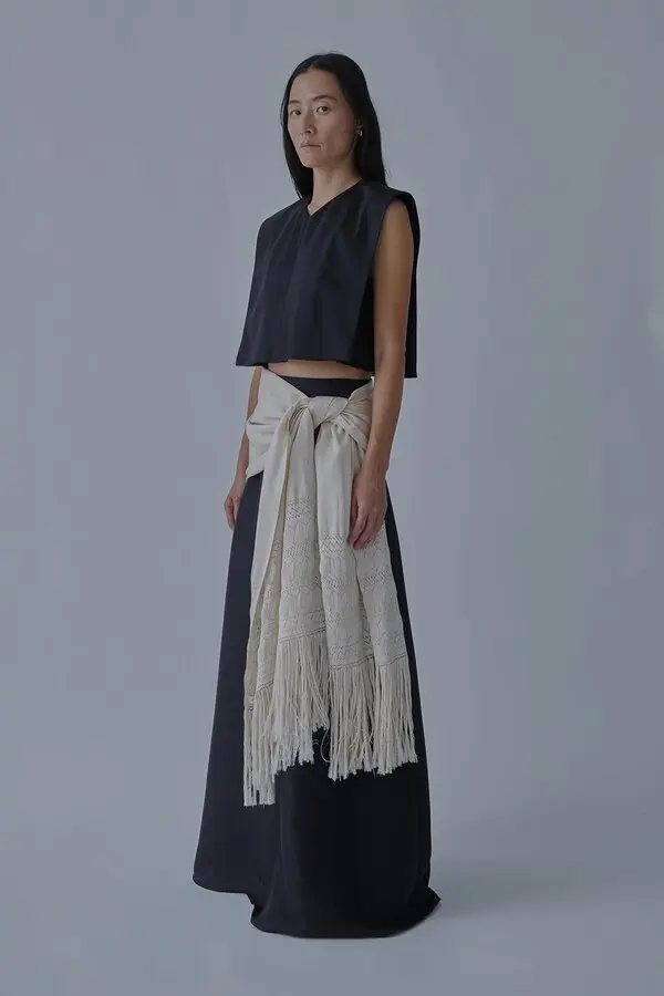 HEIRLOME Rosalie A-line Silk Shantung Skirt