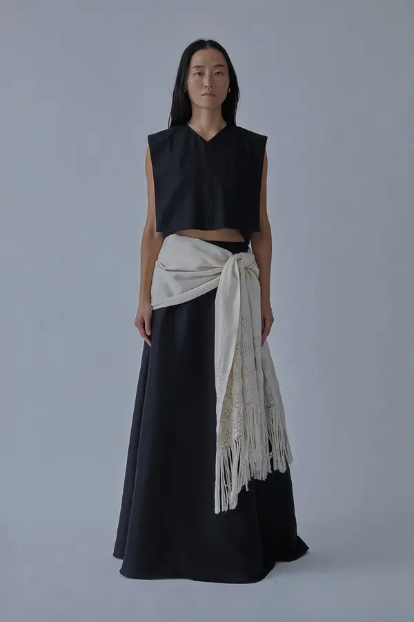 HEIRLOME Rosalie A-line Silk Shantung Skirt