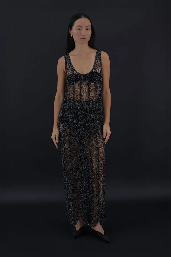 HEIRLOME Jackie Embroidered Sequin Midi Skirt