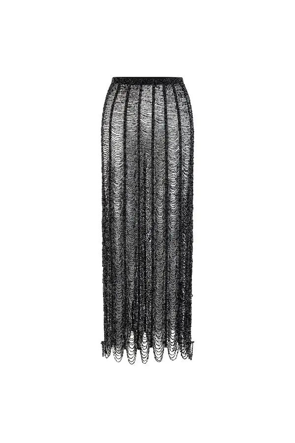 HEIRLOME Jackie Embroidered Sequin Midi Skirt