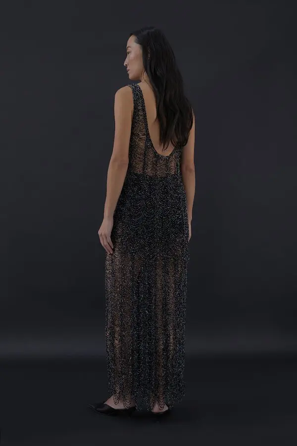 HEIRLOME Jackie Embroidered Sequin Midi Skirt