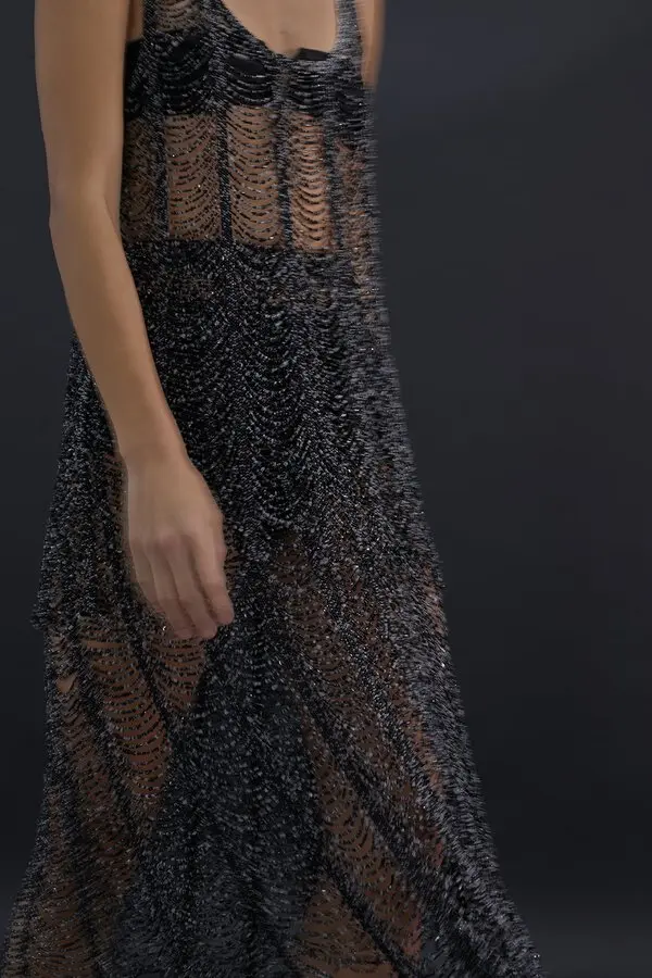 HEIRLOME Jackie Embroidered Sequin Midi Skirt