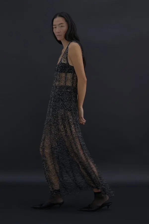 HEIRLOME Jackie Embroidered Sequin Midi Skirt