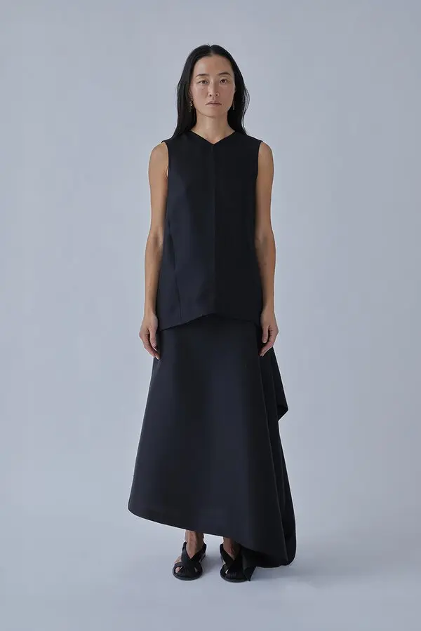 HEIRLOME Valerie Top In Italian Silk Shantung