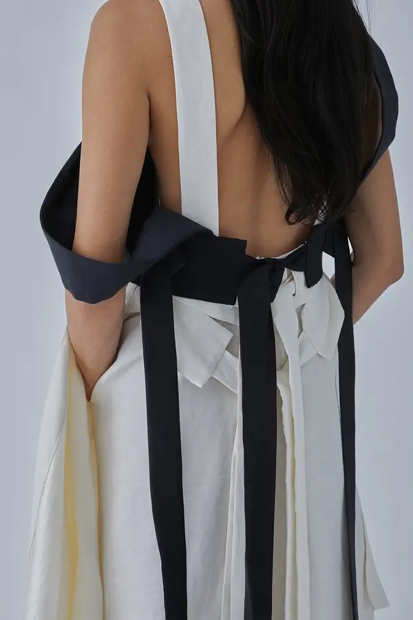 HEIRLOME Monica Dress In Silk And Linen