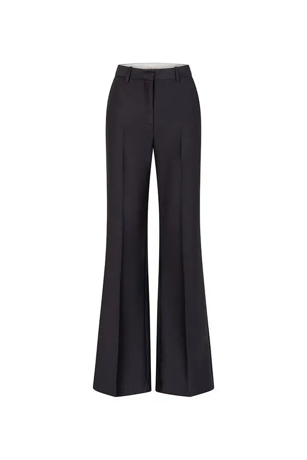 HEIRLOME Leyva Tailored Flared Trousers In Italian Silk Wool
