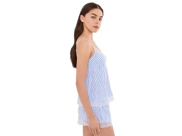 Eberjey Isla Cami Short Pajama Pajama Sets Regatta Stripe Summer Blue
