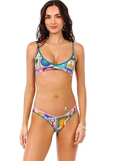 Victoria's Secret Agua Bendita Howy Reversible Bikini Top - Print