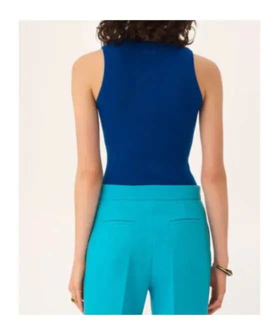 Chloé Crew-neck Tank Top In A Wool Knit