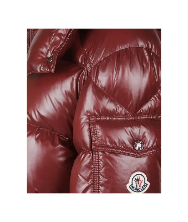 Moncler Maire Zip-up Hooded Jacket - Wine Red