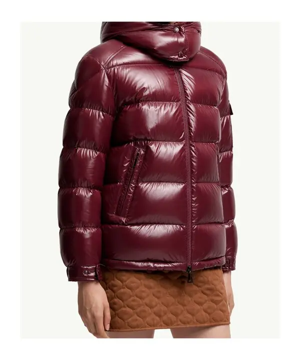 Moncler Maire Zip-up Hooded Jacket - Wine Red