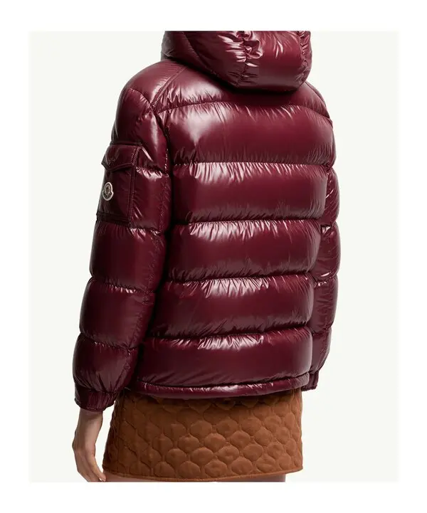 Moncler Maire Zip-up Hooded Jacket - Wine Red