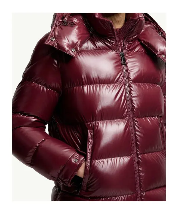 Moncler Maire Zip-up Hooded Jacket - Wine Red