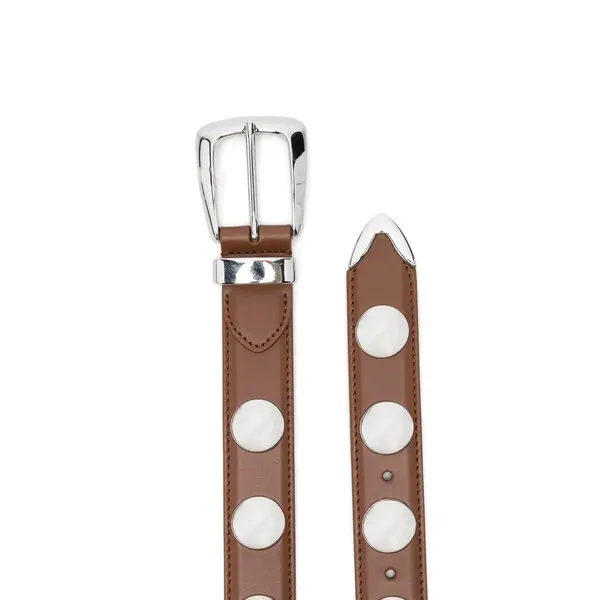 Khaite Benny Buckle Waist Belt With Studs - Multicolor