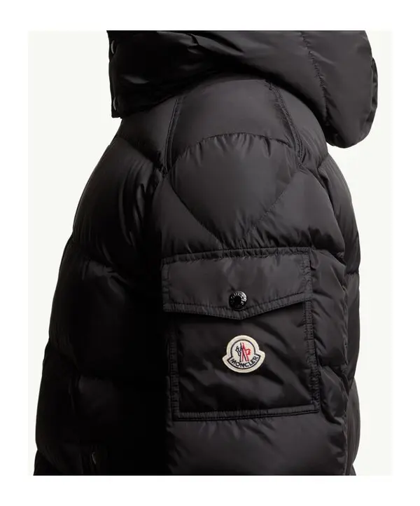 Moncler Maya Zip-up Hooded Puffer Jacket - Black