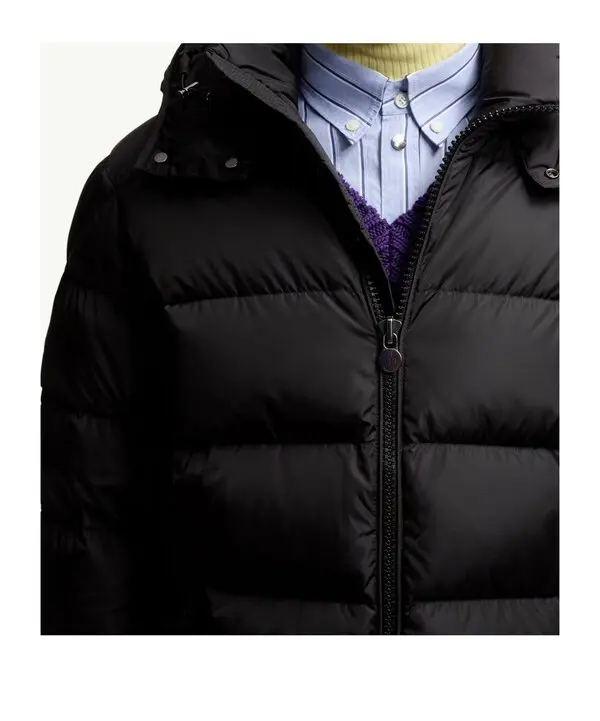 Moncler Maya Zip-up Hooded Puffer Jacket - Black