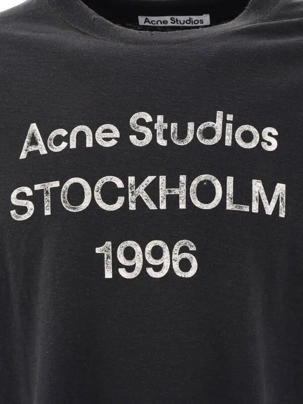 Acne Studios Logo Printed Crewneck T-shirt