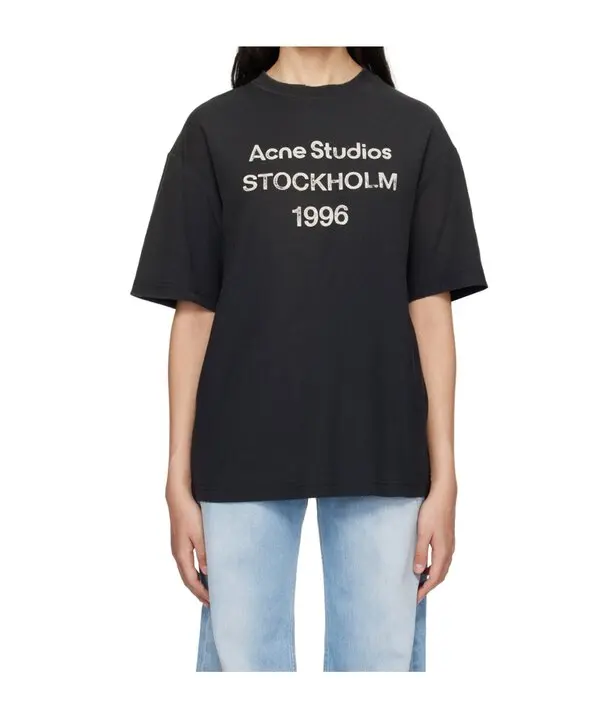 Acne Studios Logo Printed Crewneck T-shirt