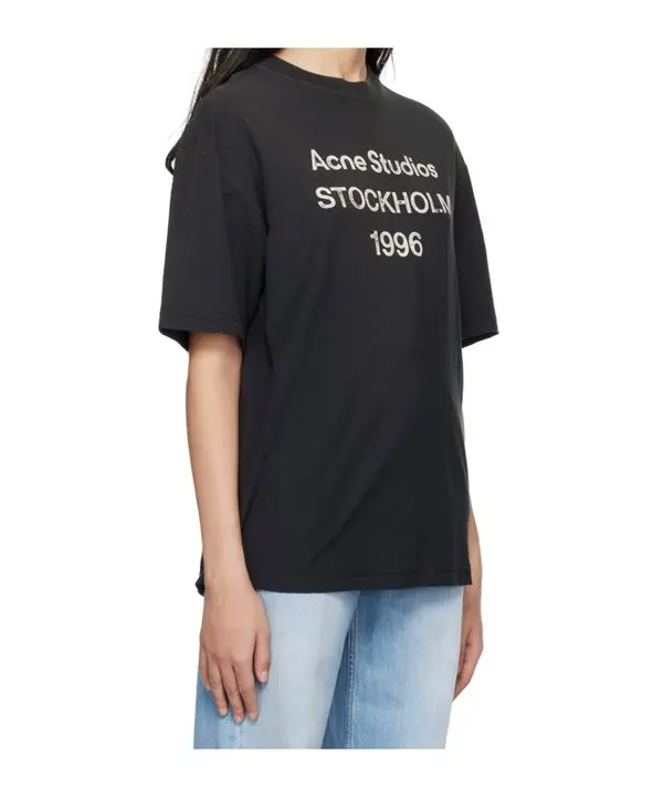 Acne Studios Logo Printed Crewneck T-shirt