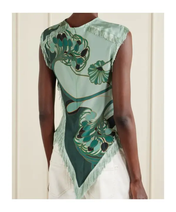 La DoubleJ Fringed Floral Top