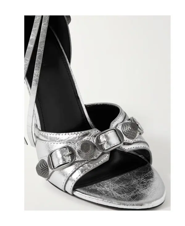 Balenciaga Metallic Studded Stiletto Sandals