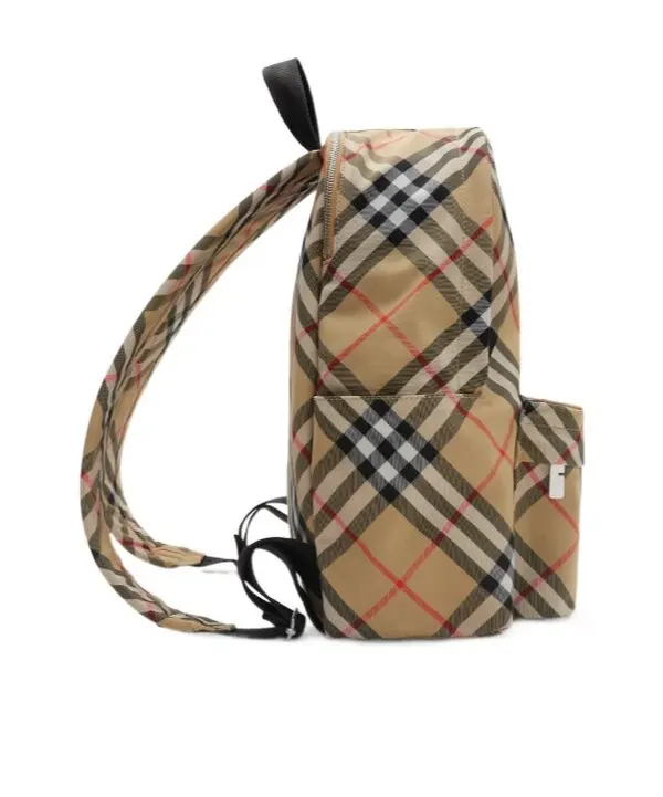 Burberry Check-printed Zipped Small Backpack
