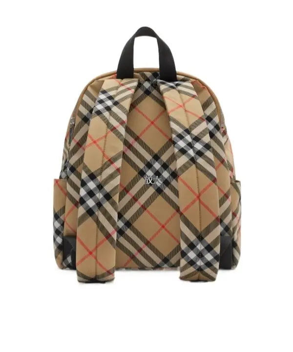 Burberry Check-printed Zipped Small Backpack