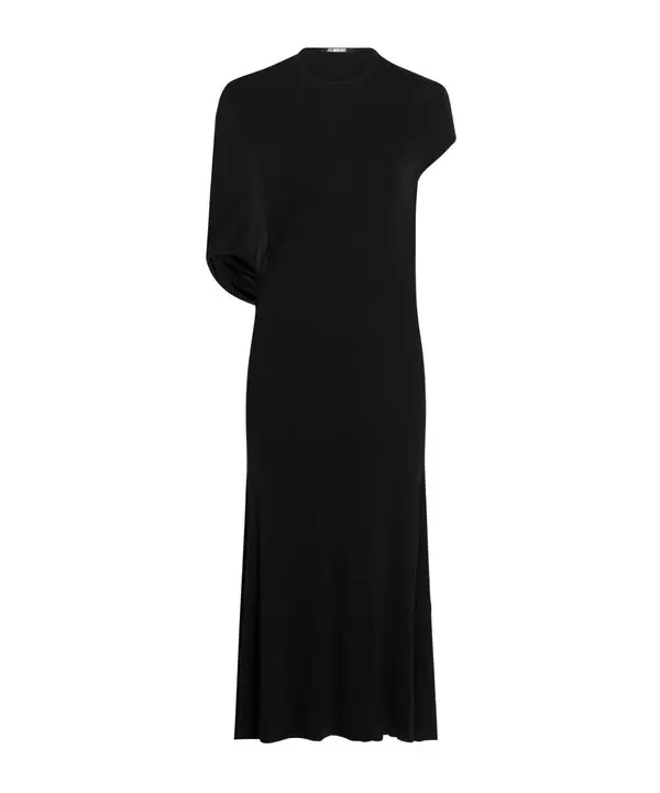 Jacquemus Drape Detailed Dress - Black