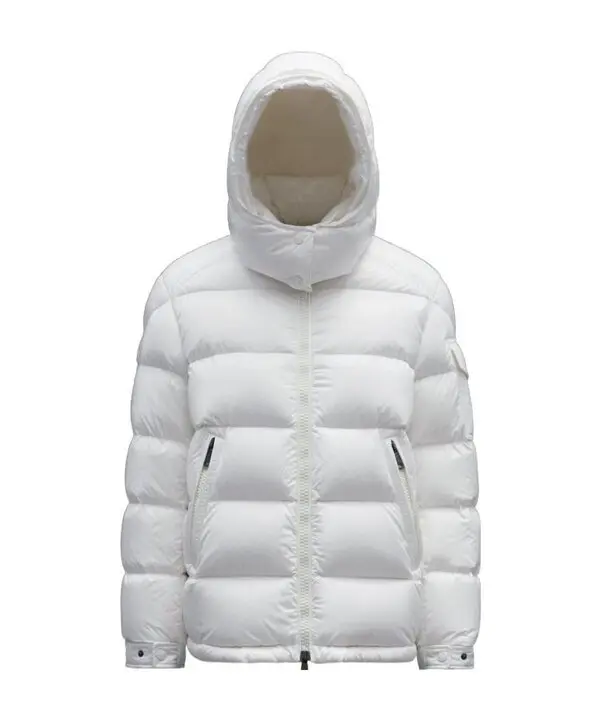 Moncler Maire Hooded Short Down Jacket - White