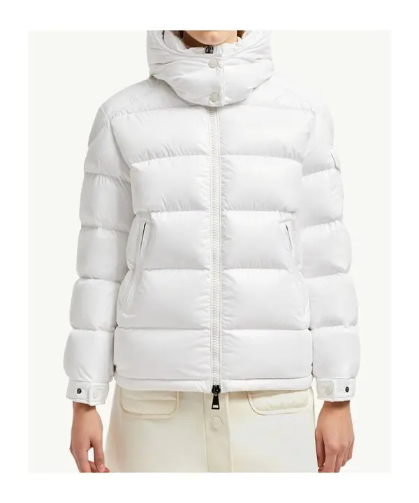 Moncler Maire Hooded Short Down Jacket - White