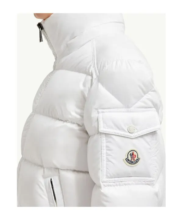 Moncler Maire Hooded Short Down Jacket - White