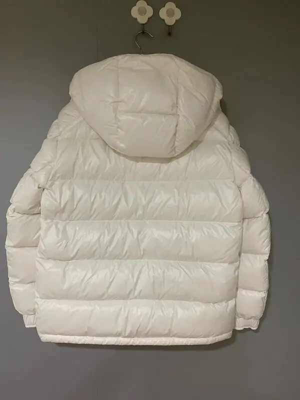Moncler Maire Hooded Short Down Jacket - White
