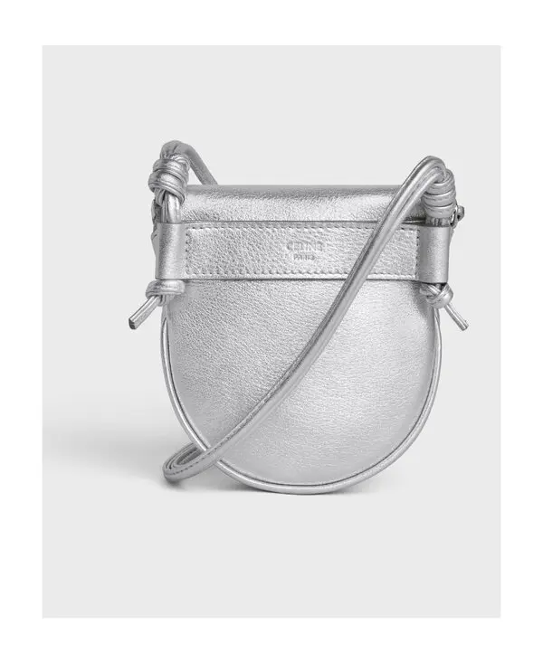Celine Small Zipped Purse In Laminated Calfskin With Print