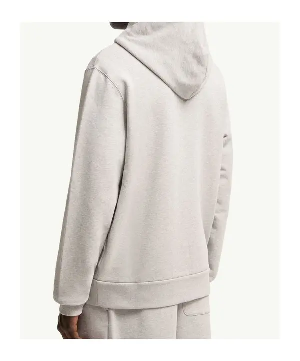 Moncler Sketched Logo Zip-up Cotton Hoodie