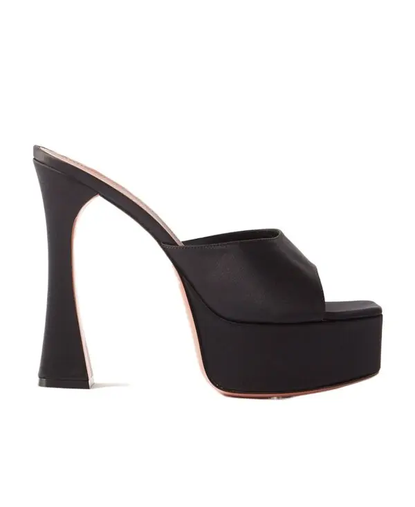 Amina Muaddi Open-toed High-heeled Sandals - Black