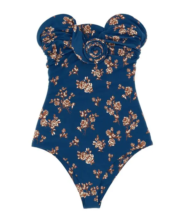 Magda Butrym 05 Floral One-piece Swimsuit - Blue