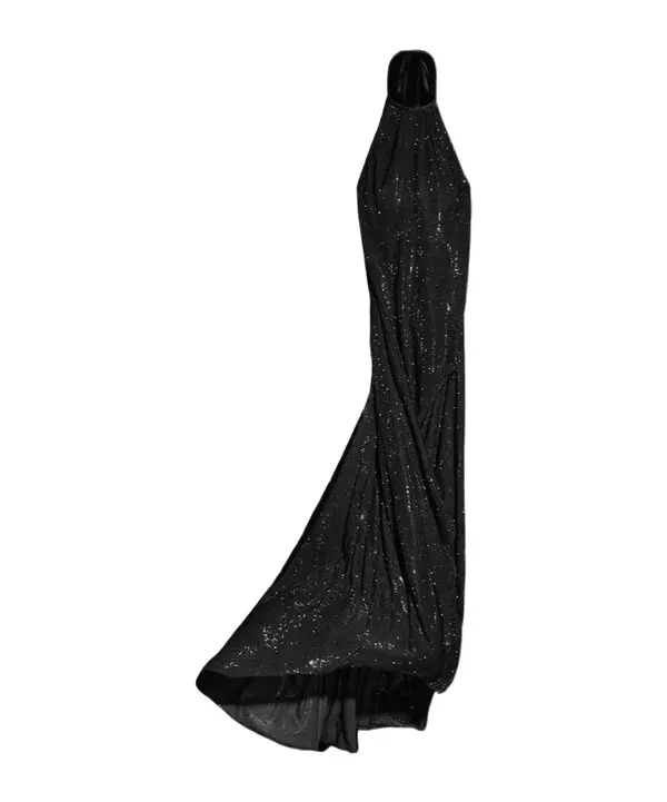 Gucci Embroidered Silk Stretch Chiffon Long Dress