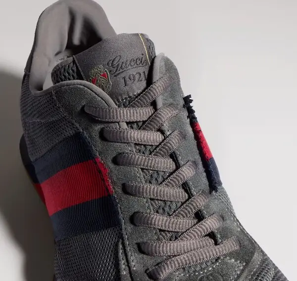 Gucci Tempo Web Low-top Sneakers - Dark Gray