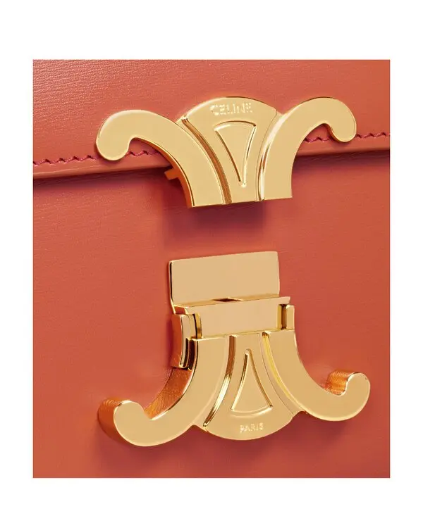 Celine Triomphe Shoulder Bag In Shiny Calfskin