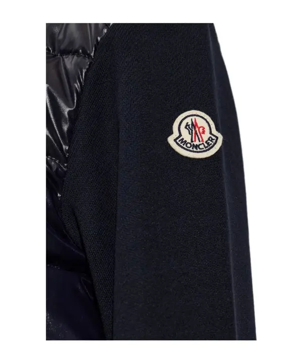 Moncler Quilted Zip-up Sweatshirt With Stand Collar - No
