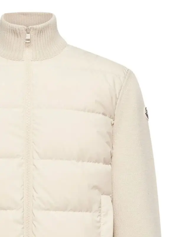 Moncler Padded Zip-up Cardigan - Light Beige