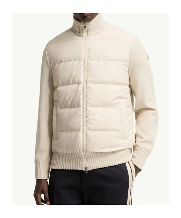 Moncler Padded Zip-up Cardigan - Light Beige