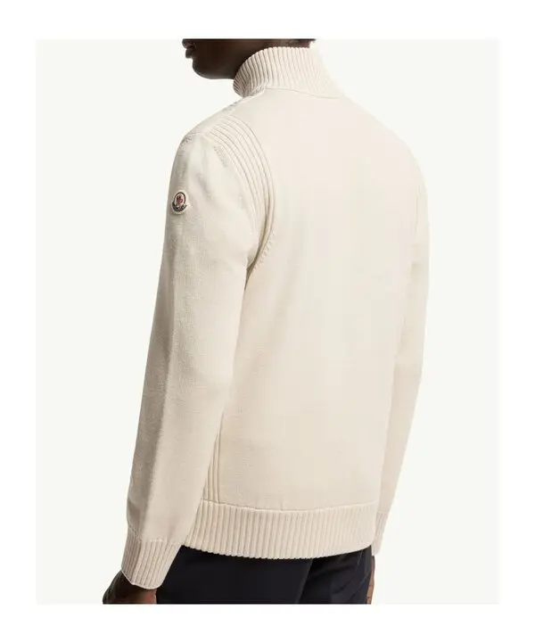 Moncler Padded Zip-up Cardigan - Light Beige