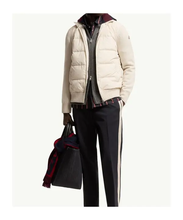 Moncler Padded Zip-up Cardigan - Light Beige