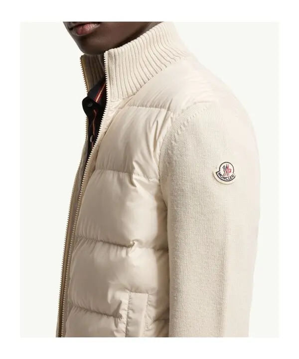 Moncler Padded Zip-up Cardigan - Light Beige