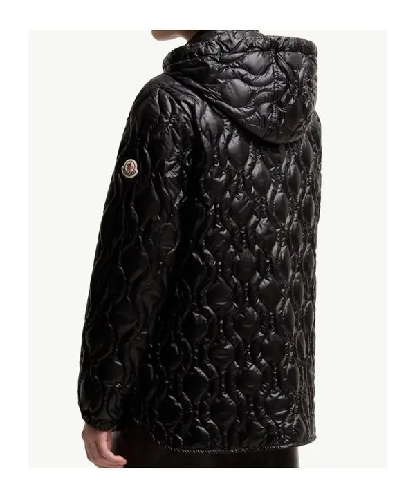 Moncler Balette Geometric Quilted Mid-length Down Jacket