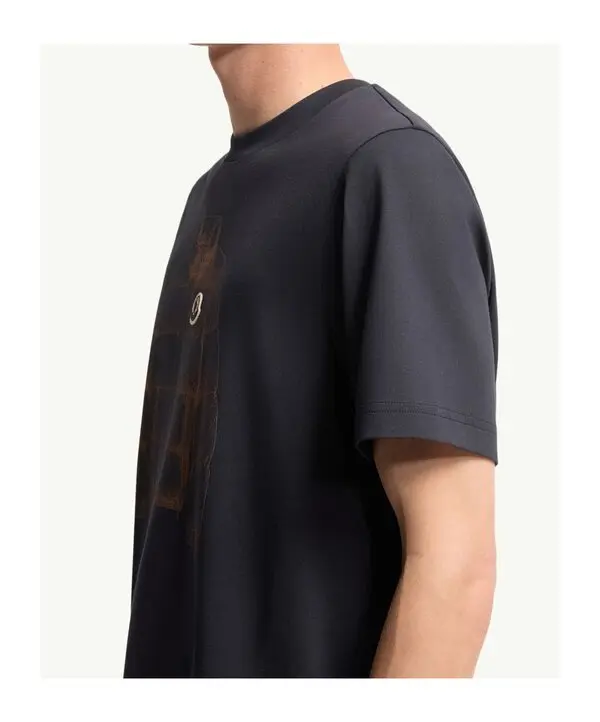 Moncler Down Jacket Print Cotton T-shirt
