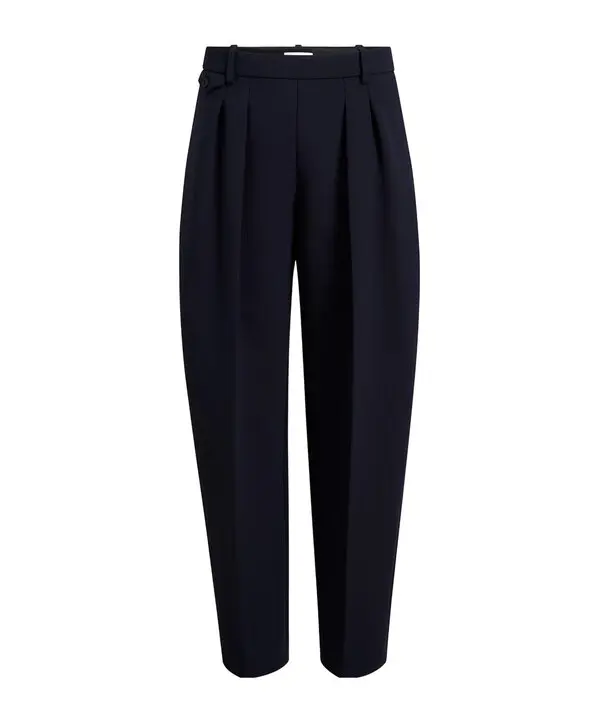 Khaite Dugan Pleated Trousers - Deep Navy