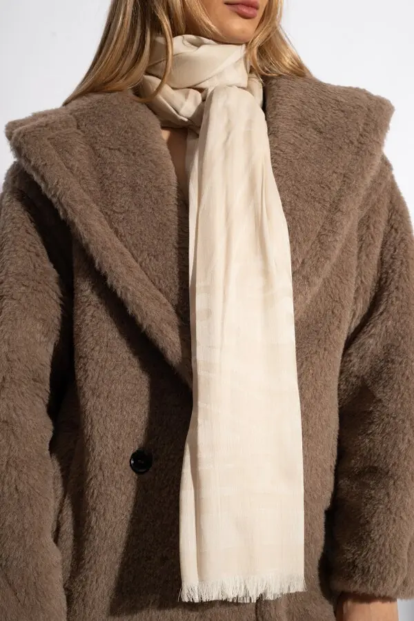Max Mara Letter Pattern Scarf