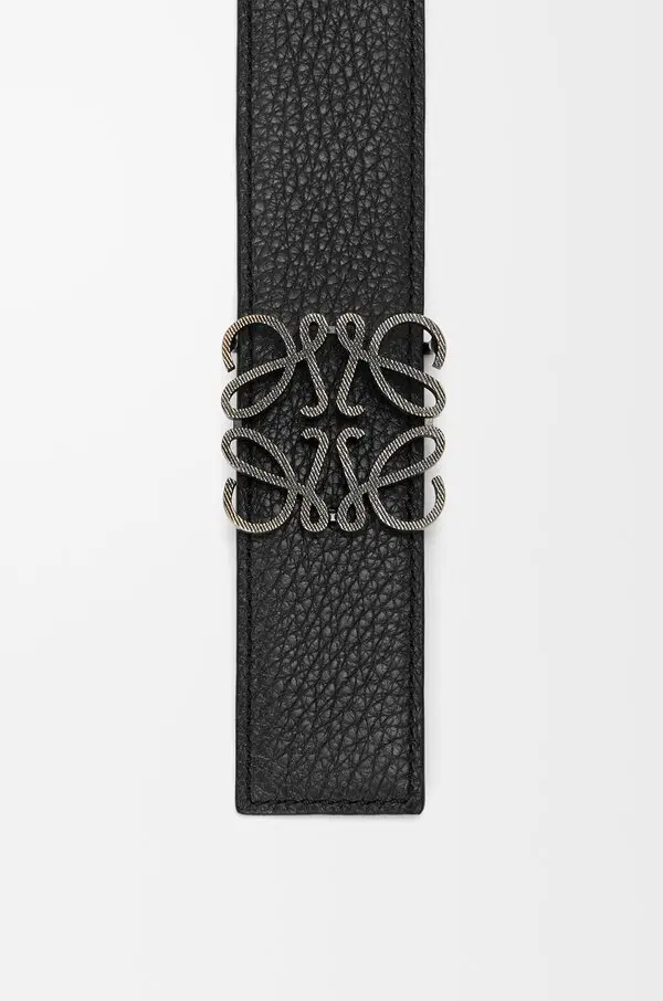 Loewe Anagram Pebbled Leather Belt
